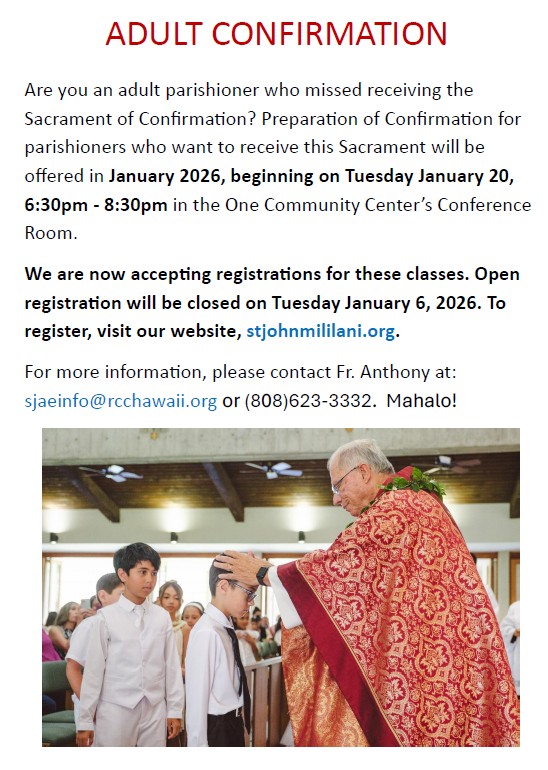 Adult Confirmation classes